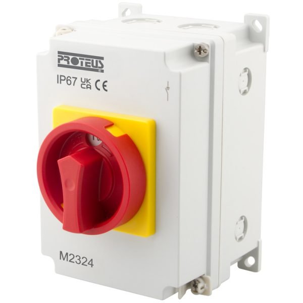 32A AC23 4P IP67 Rotary Isolator Complete with Earth Terminal – Proteus ...