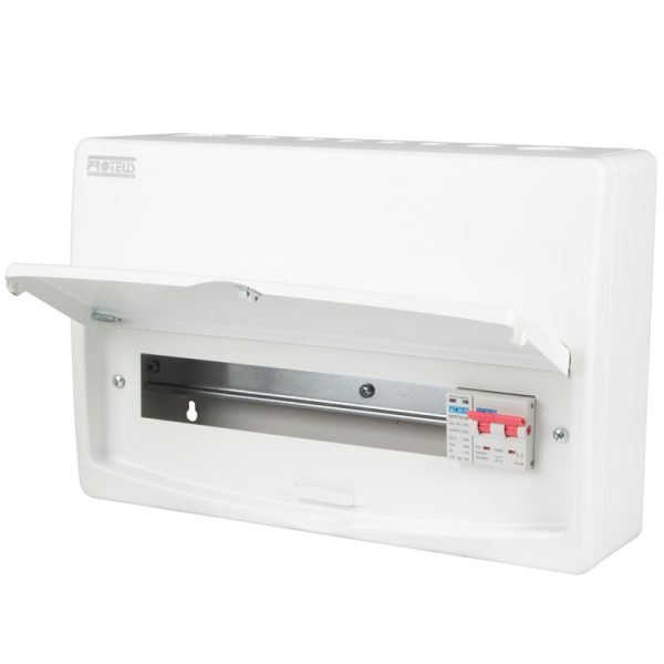13 Way 100A DP Isolator Incomer Metalclad Consumer Unit c/w T2 1M SPD ...