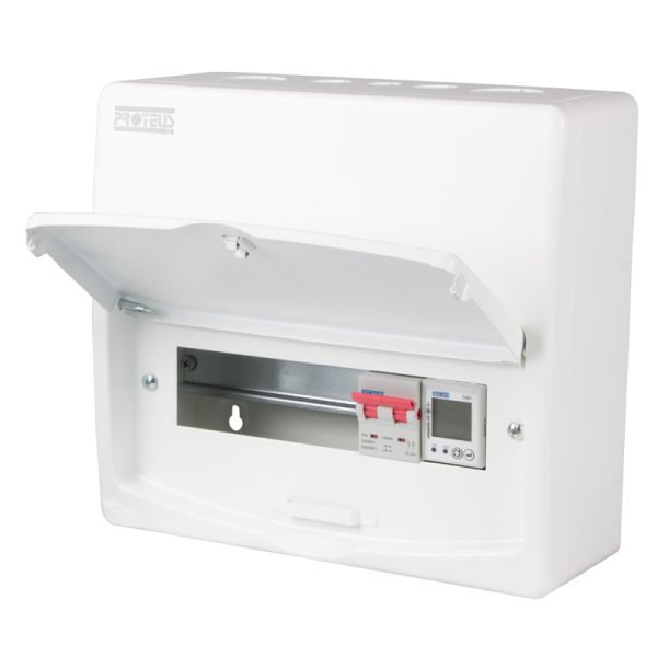 6 Way 100A DP Isolator Incomer c/w 100A kWh Meter Metalclad Consumer ...