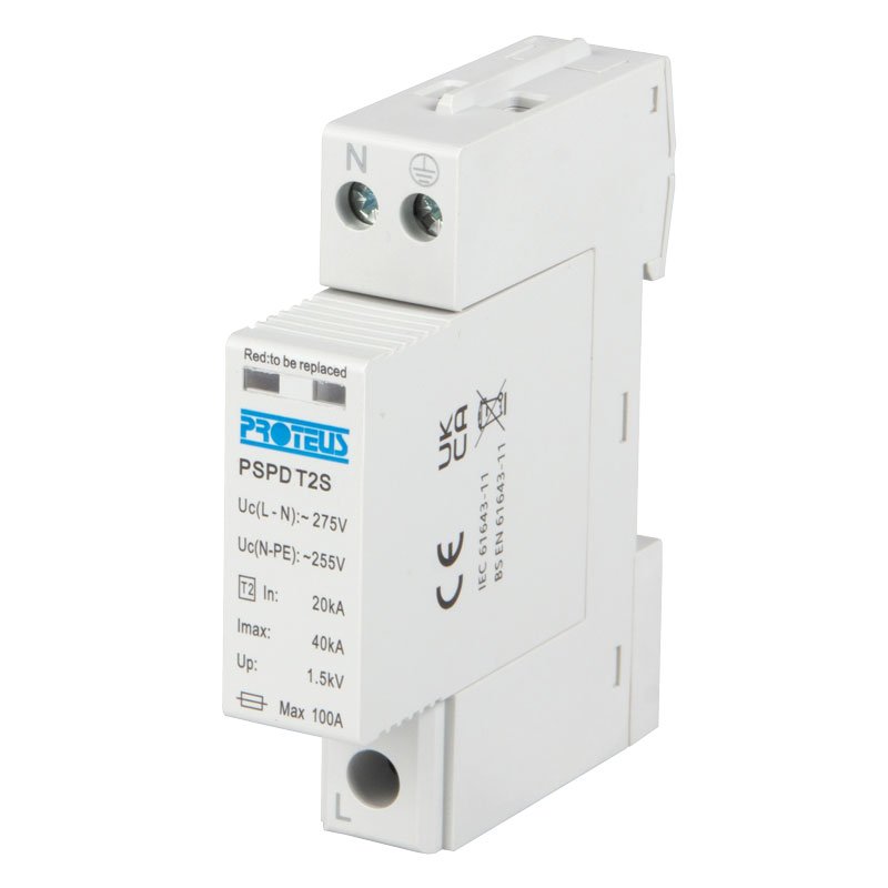 Single Module Type 2 Surge Protection Device – 40kA | PSPDT2S – Proteus ...