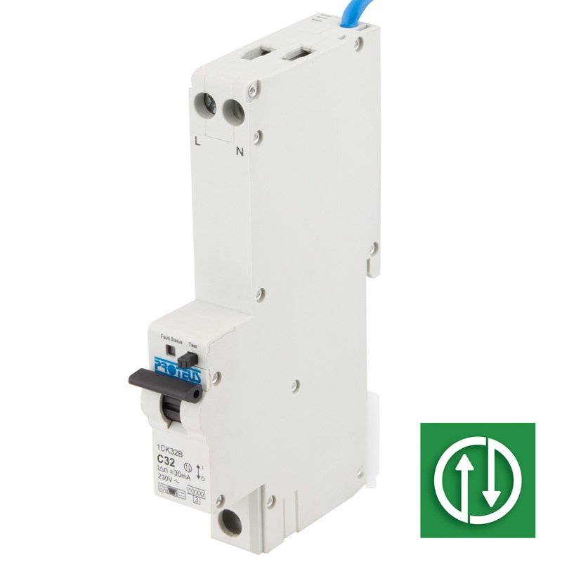 32A DP 1 Mod Bidirectional 30mA Type B RCBO 10kA C Curve – Proteus ...
